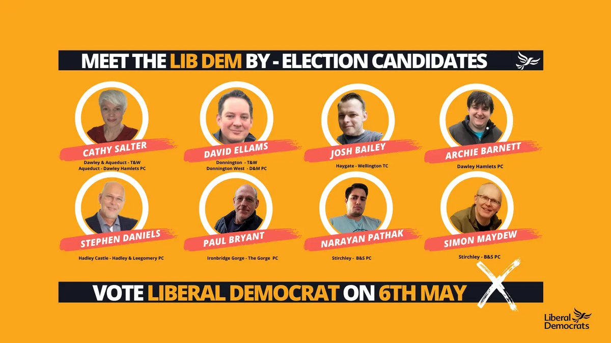 May 2021 By-Election Candidates Announced! - Telford and Wrekin Liberal ...